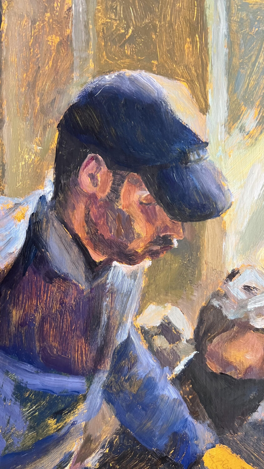 Painting a Figures Face with Healthy Paint - The Paintings of Daryl Urig